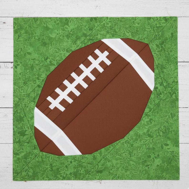 Football Quilt Block Pattern: 4 Sizes FPP (PDF Download) - Etsy