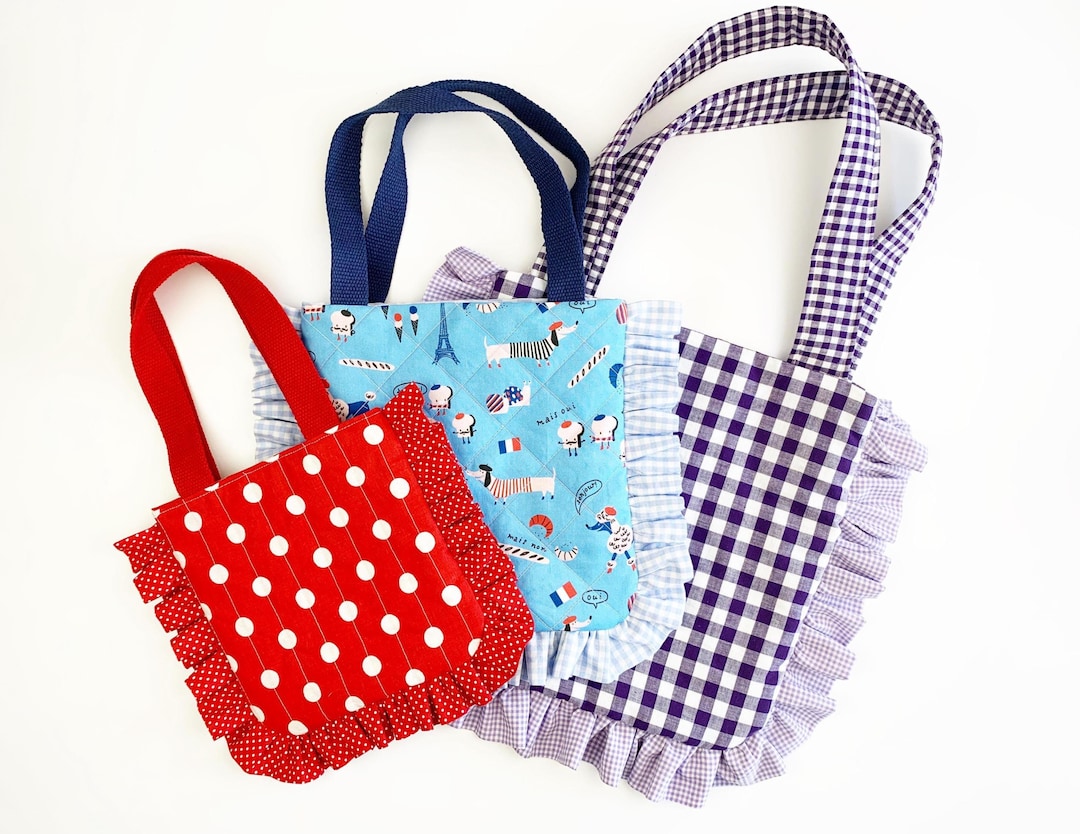 Ruffle Tote Bag Sewing Pattern: DIY Handbag, 3 Sizes (PDF Download) - Etsy