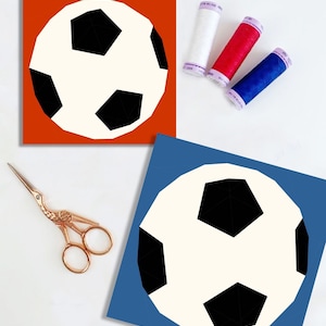 Soccer Ball Quilt Block Pattern: Foundation Paper Piecing (PDF Pattern ...