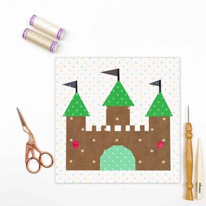 Castle Quilt Block Pattern, 4 Sizes PDF Instant Download, Nursery Decor ...