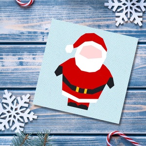 Santa Quilt Block Pattern, 4 Sizes PDF Instant Download, Foundation ...