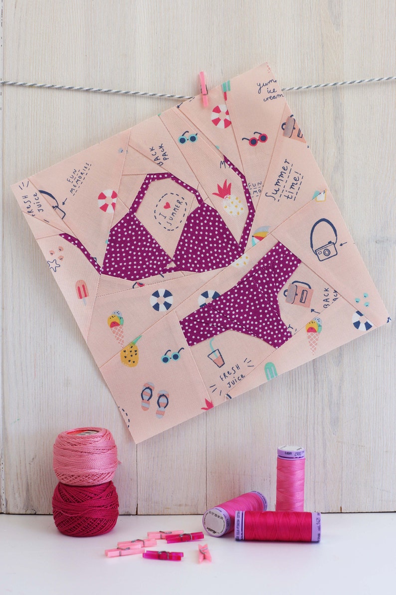 Bikini Paper Piecing Pattern PDF Pattern Instant Download | Etsy Australia