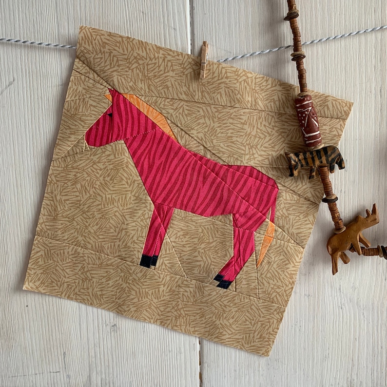 Zebra Quilt Block Pattern PDF Instant Download Patchwork - Etsy