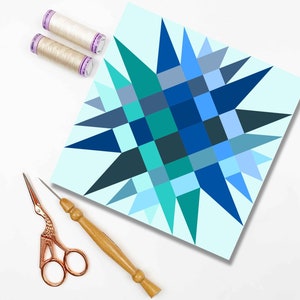 Triple Woven Star Quilt Block Pattern: 5 Sizes (PDF Download) - Etsy