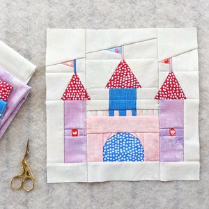 Castle Quilt Block Pattern, 4 Sizes PDF Instant Download, Nursery Decor ...