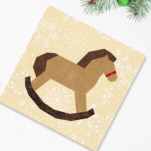 Rocking Horse Quilt Block, 5 Sizes PDF Instant Download, Foundation ...