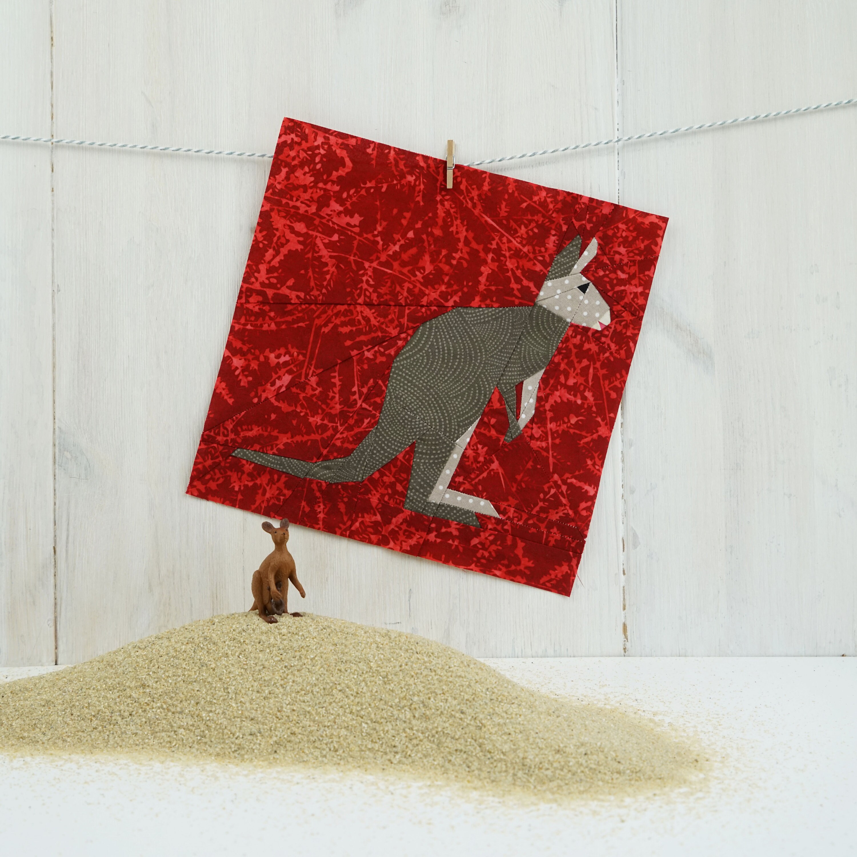 Kangaroo Quilt Block Pattern, PDF Instant Download, Foundation Paper ...