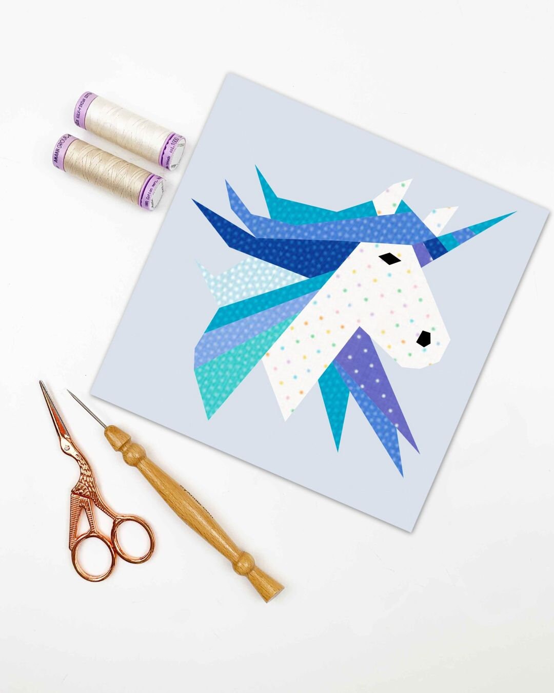 Unicorn Quilt Block Pattern: Foundation Paper Piecing (PDF Download) - Etsy