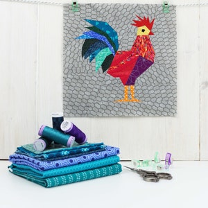 Rooster Quilt Block Pattern: Foundation Paper Piecing (PDF Download) - Etsy