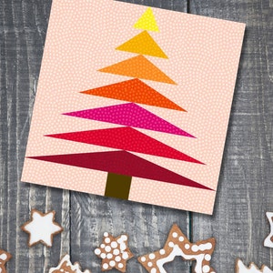 Flying Geese Tree, 5 Sizes PDF Instant Download, Foundation Paper ...