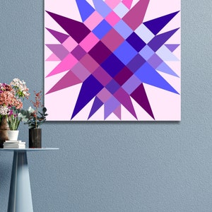 Triple Woven Star Quilt Block Pattern: 5 Sizes (PDF Download) - Etsy