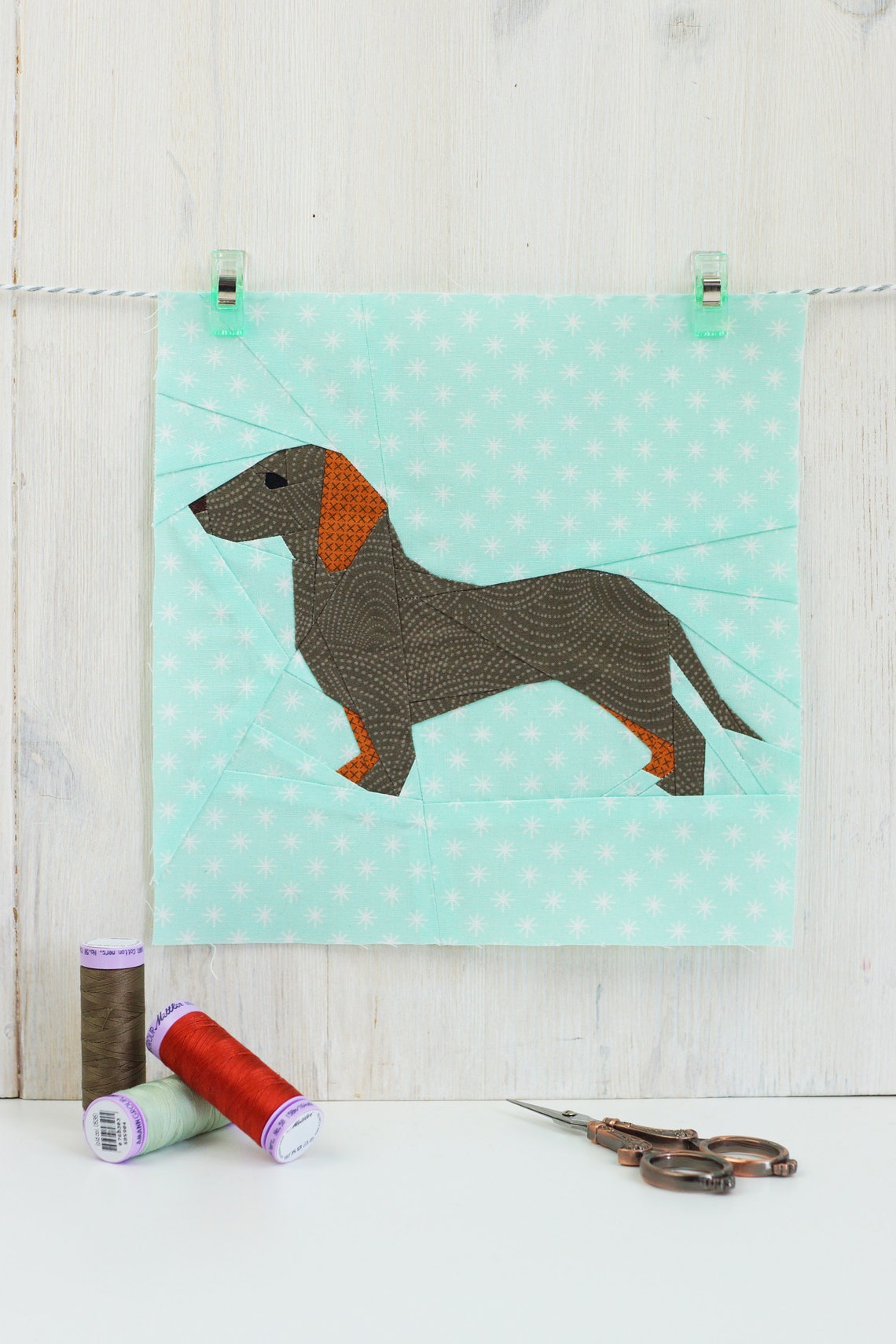 Dachshund/ Wiener Dog Quilt Block Pattern PDF Instant - Etsy