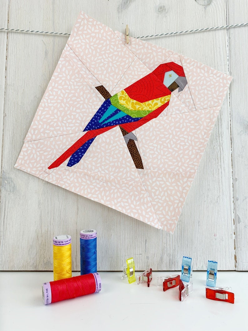 Parrot Quilt Block Pattern Bird Pattern PDF Instant - Etsy
