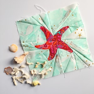 Starfish Quilt Block Pattern: Nautical Foundation Paper Piecing (PDF ...