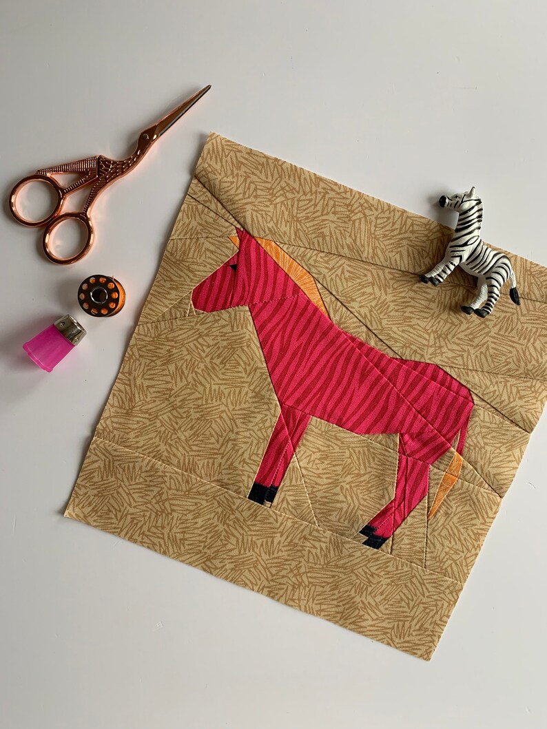 Zebra Quilt Block Pattern PDF Instant Download Patchwork - Etsy