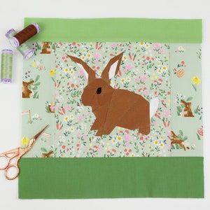 Bunny Paper Piecing Pattern PDF Easter Bunny foundation - Etsy