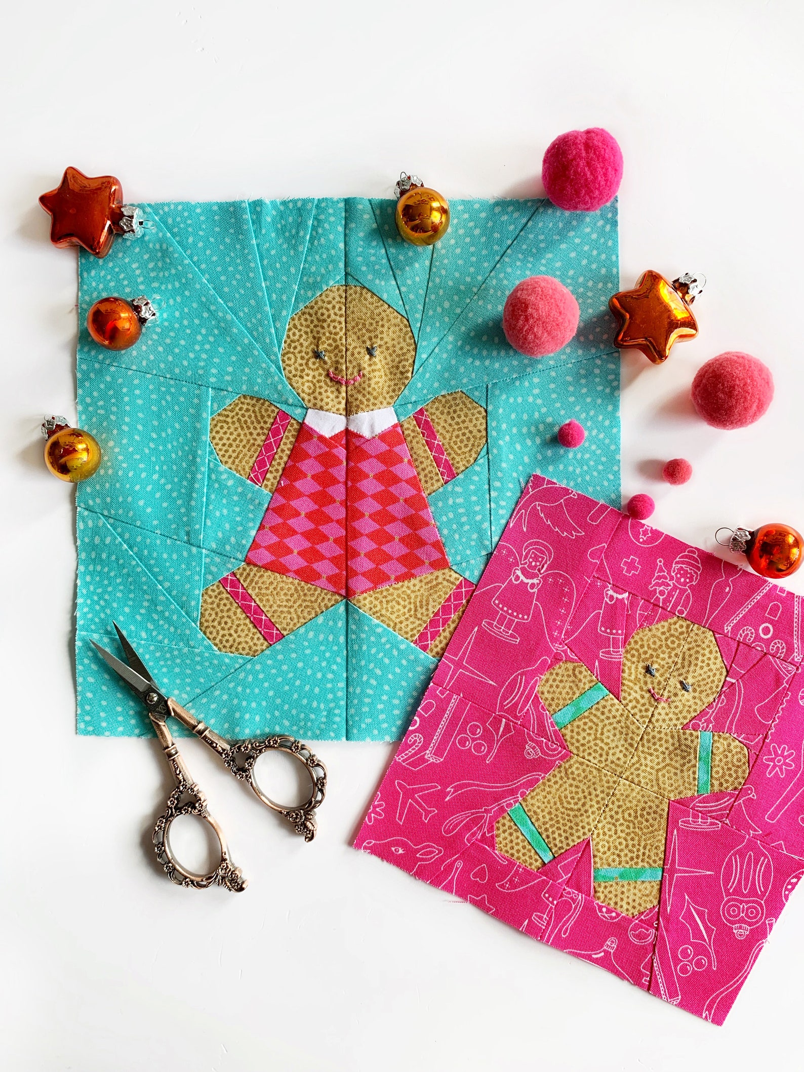 Gingerbread Family Quilt Block Pattern PDF Instant Download | Etsy