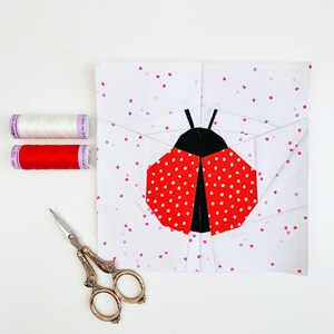Ladybug Pattern, Simple Ladybug Quilt Block Pattern, PDF Instant ...