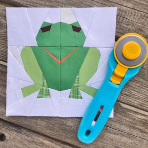 Frog FPP Quilt Block Pattern 5 Sizes PDF Instant Download, Foundation ...