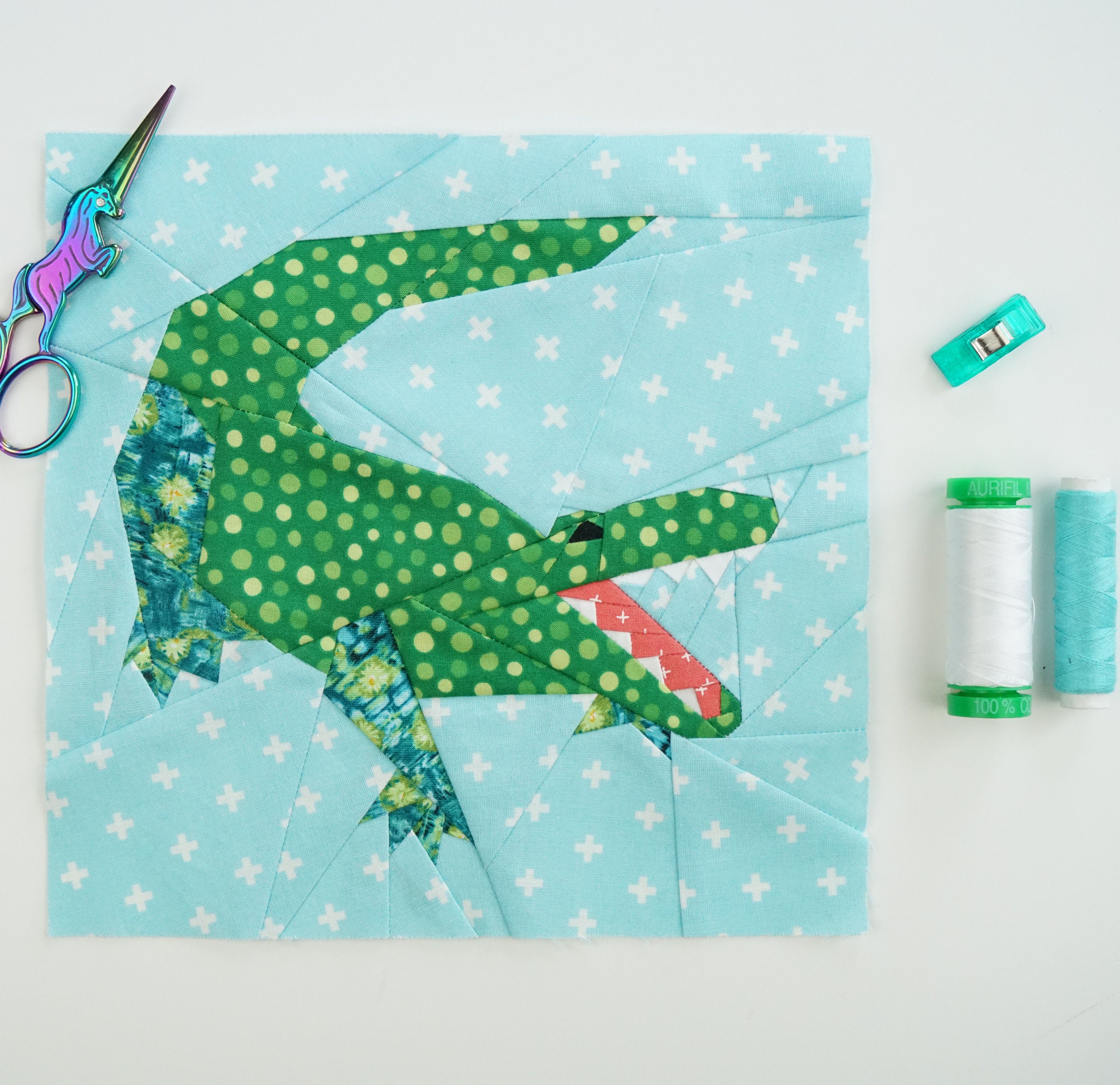 Crocodile Quilt Block Pattern PDF Instant Download Patchwork - Etsy ...
