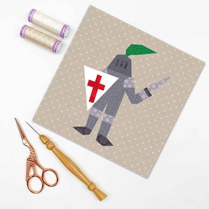 Knight Sewing Pattern, Knight in Shining Armor Quilt Block Pattern PDF ...