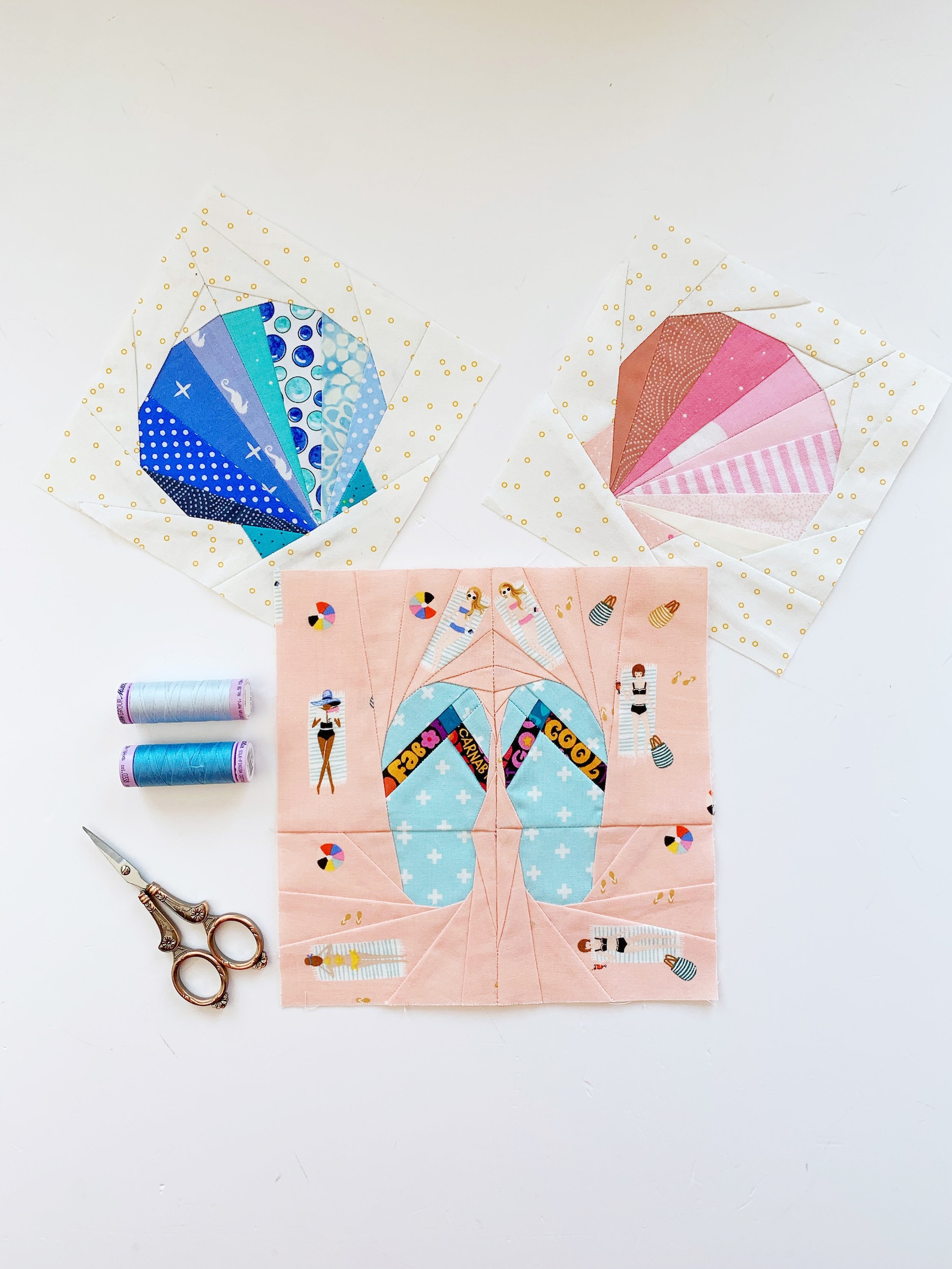 Clamshell Quilt Block Pattern: 4 Sizes, Foundation Paper Piecing (PDF ...