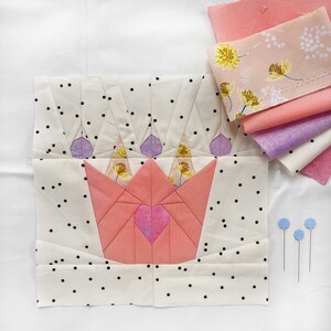 Crown Quilt Block Pattern, PDF Instant Download, Foundation Paper ...