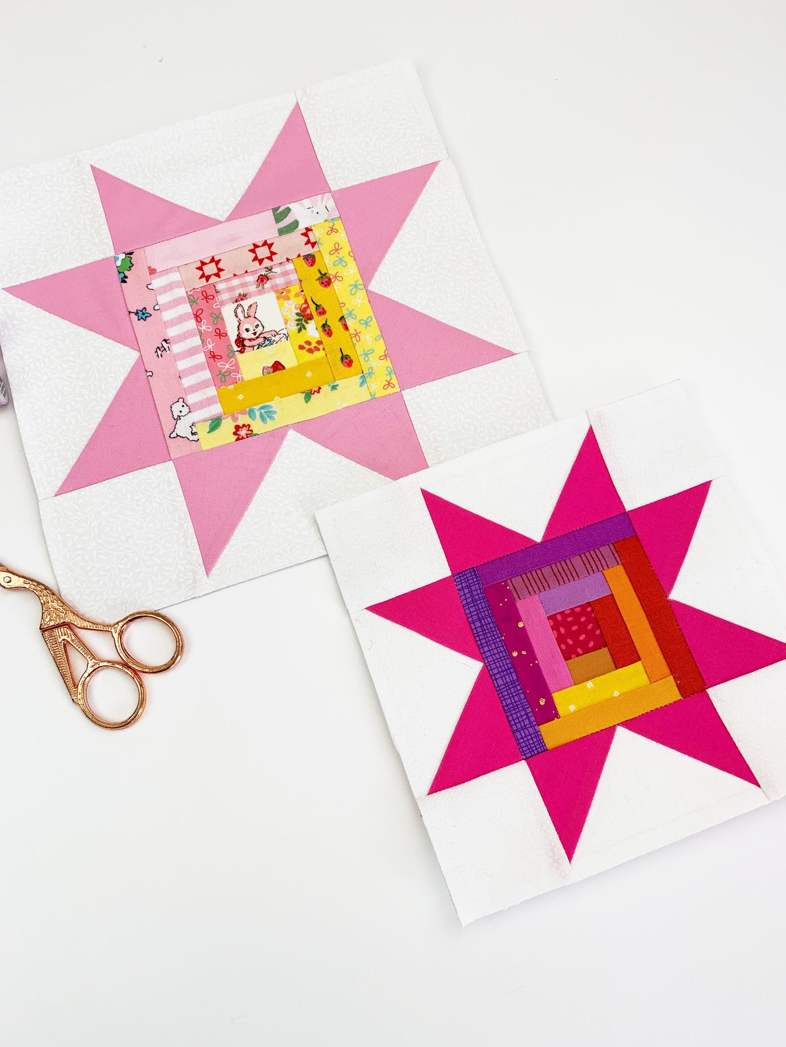 Log Cabin Star Quilt Block: Sawtooth Foundation Paper Piecing Pattern ...