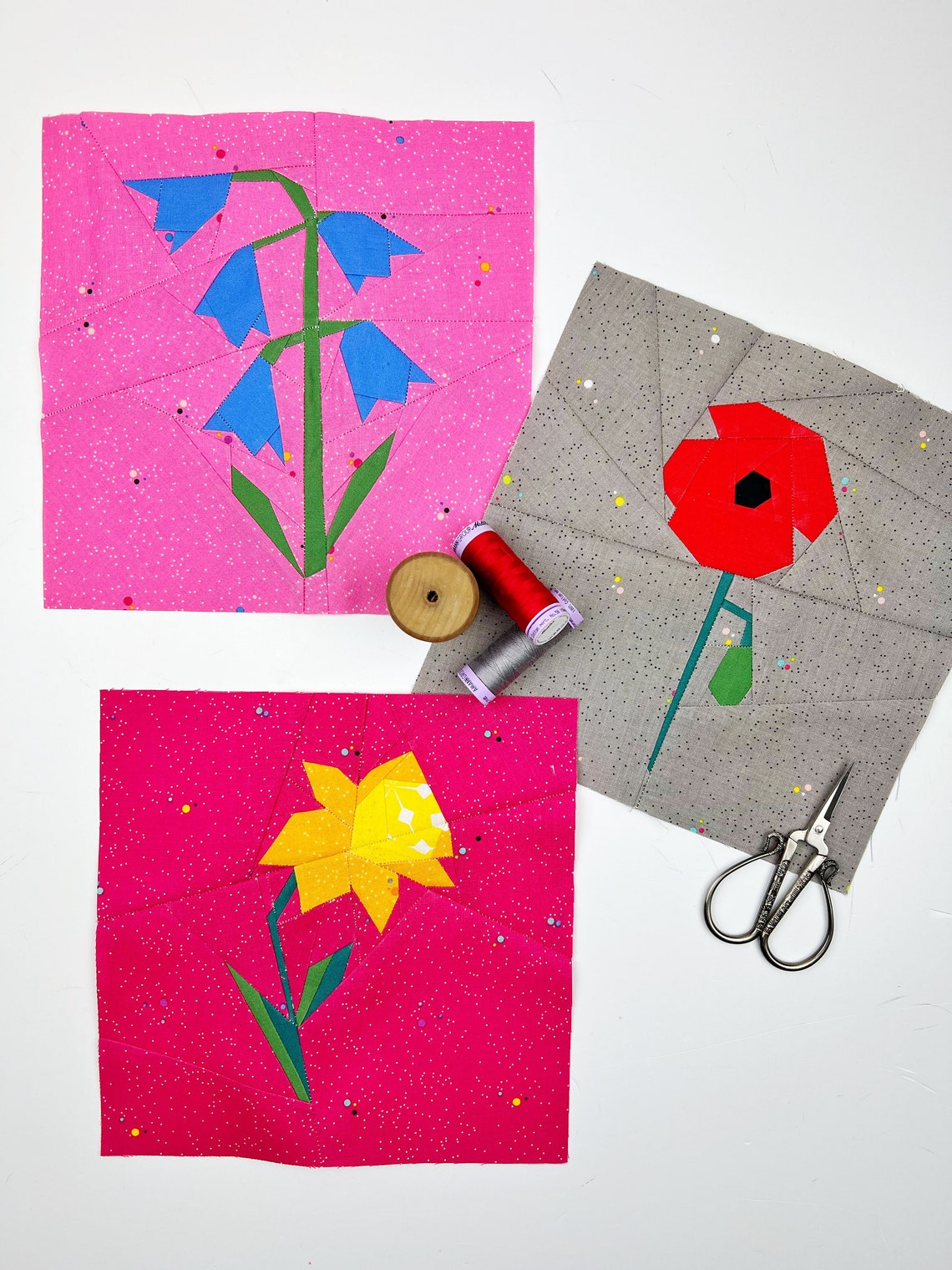 Poppy Quilt Block Pattern Poppy Pattern PDF Instant - Etsy