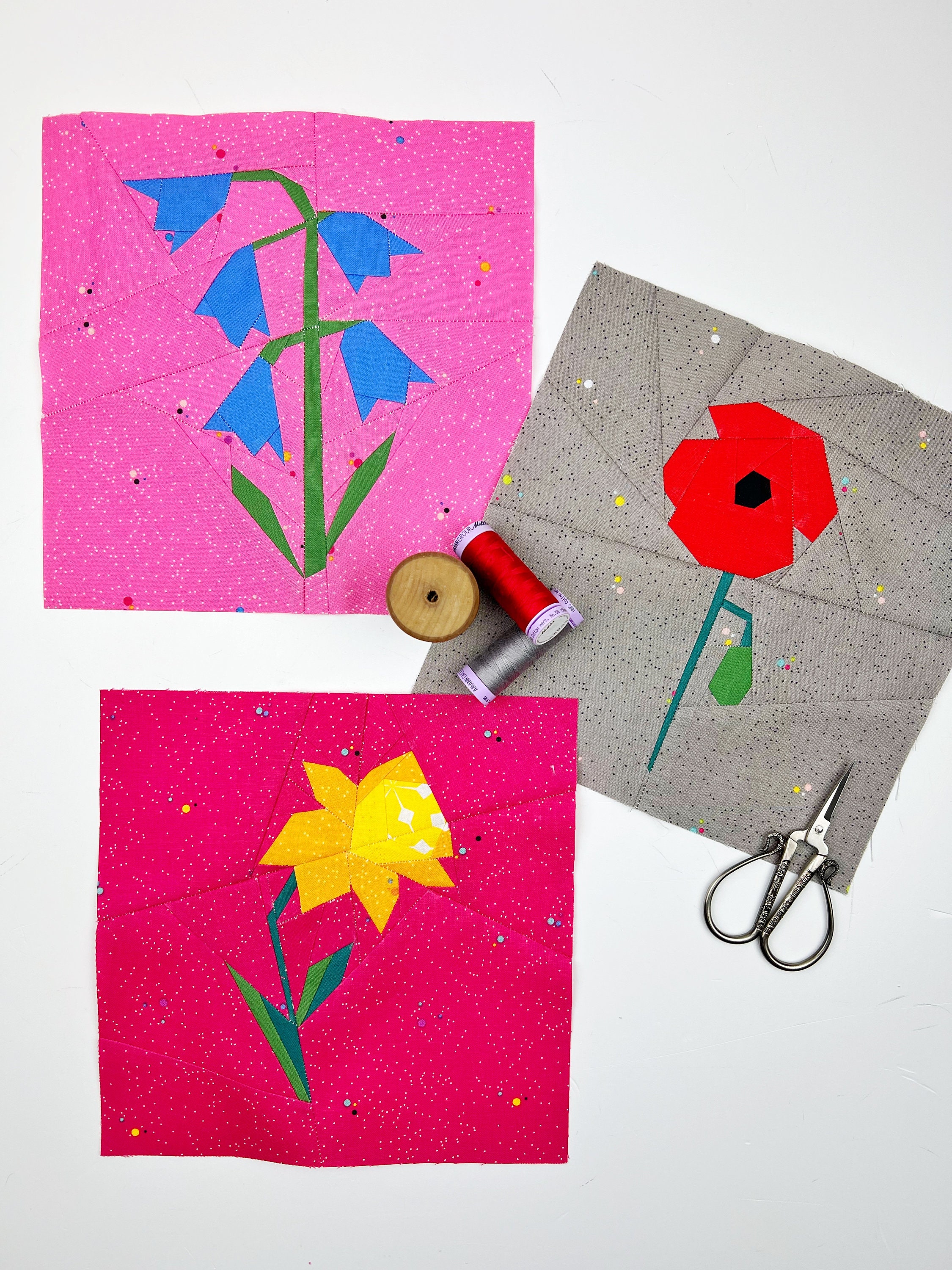 Poppy Quilt Block Pattern Poppy Pattern PDF Instant - Etsy