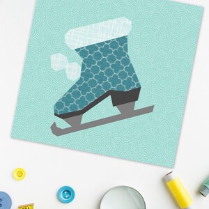Ice Skates Quilt Block Pattern, Ice Skates Pattern, PDF Instant ...