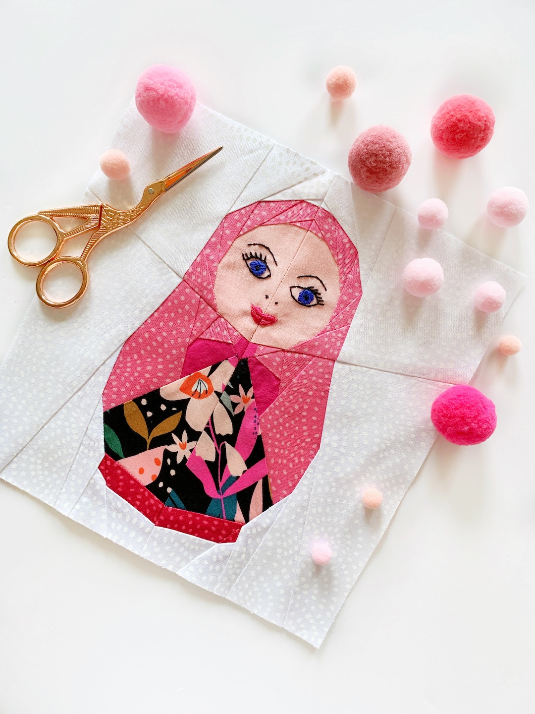 Matryoshka Doll Quilt Block Pattern – Foundation Paper Piecing (PDF ...