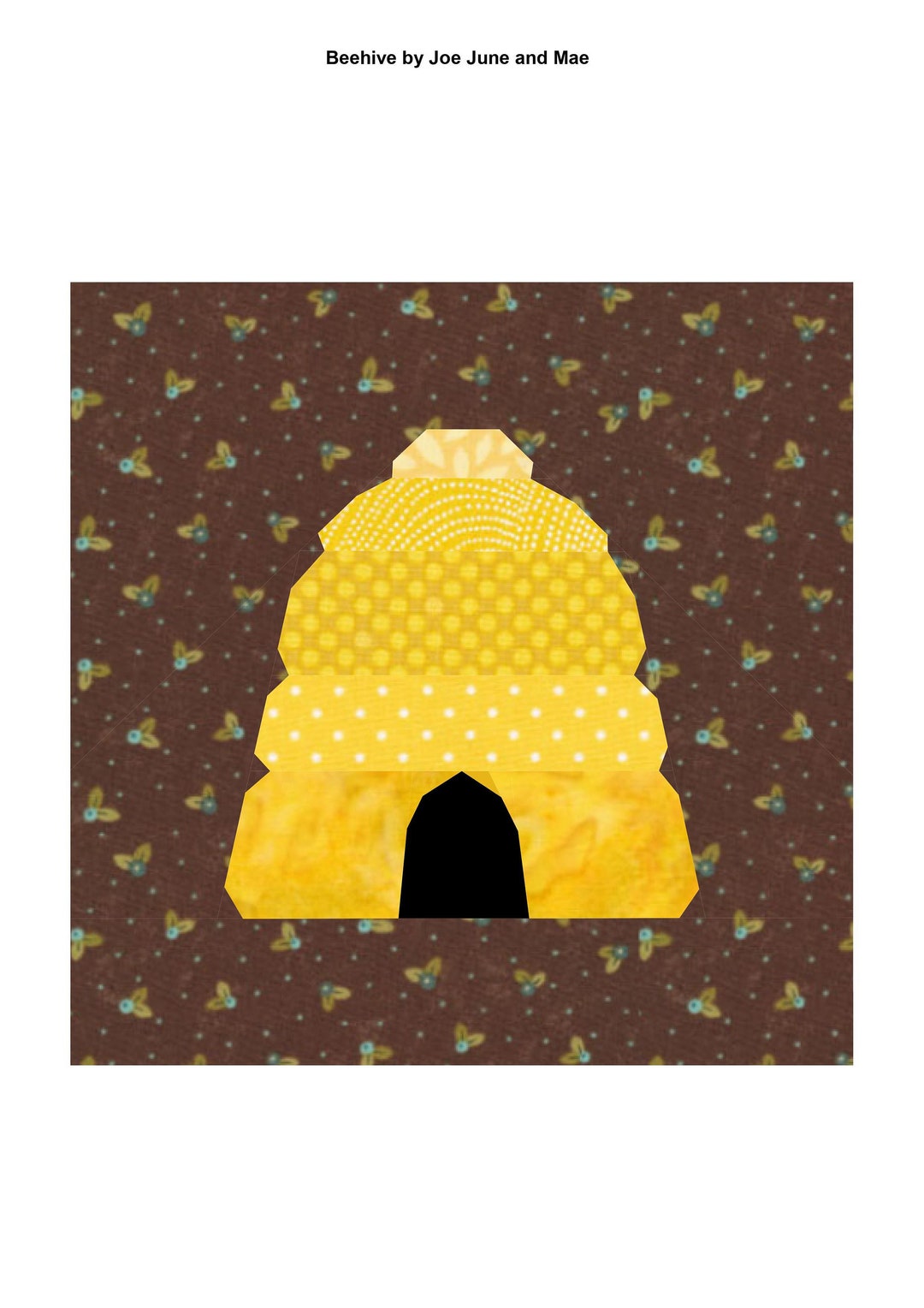 Beehive Pattern, Beehive Quilt Block Pattern, PDF Instant Download ...