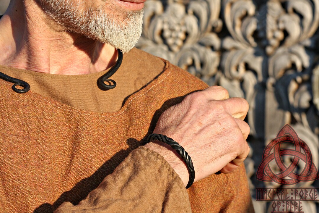 Forged Iron Torc CELTIC Set Necklace Viking Bracelet - Etsy