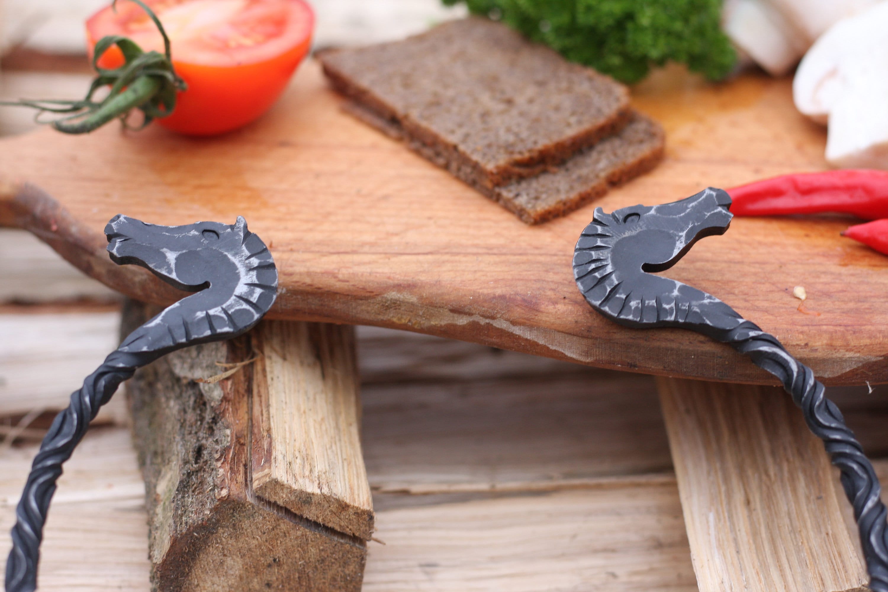 Forged Iron Torc Horses Head Necklace Viking Torque - Etsy