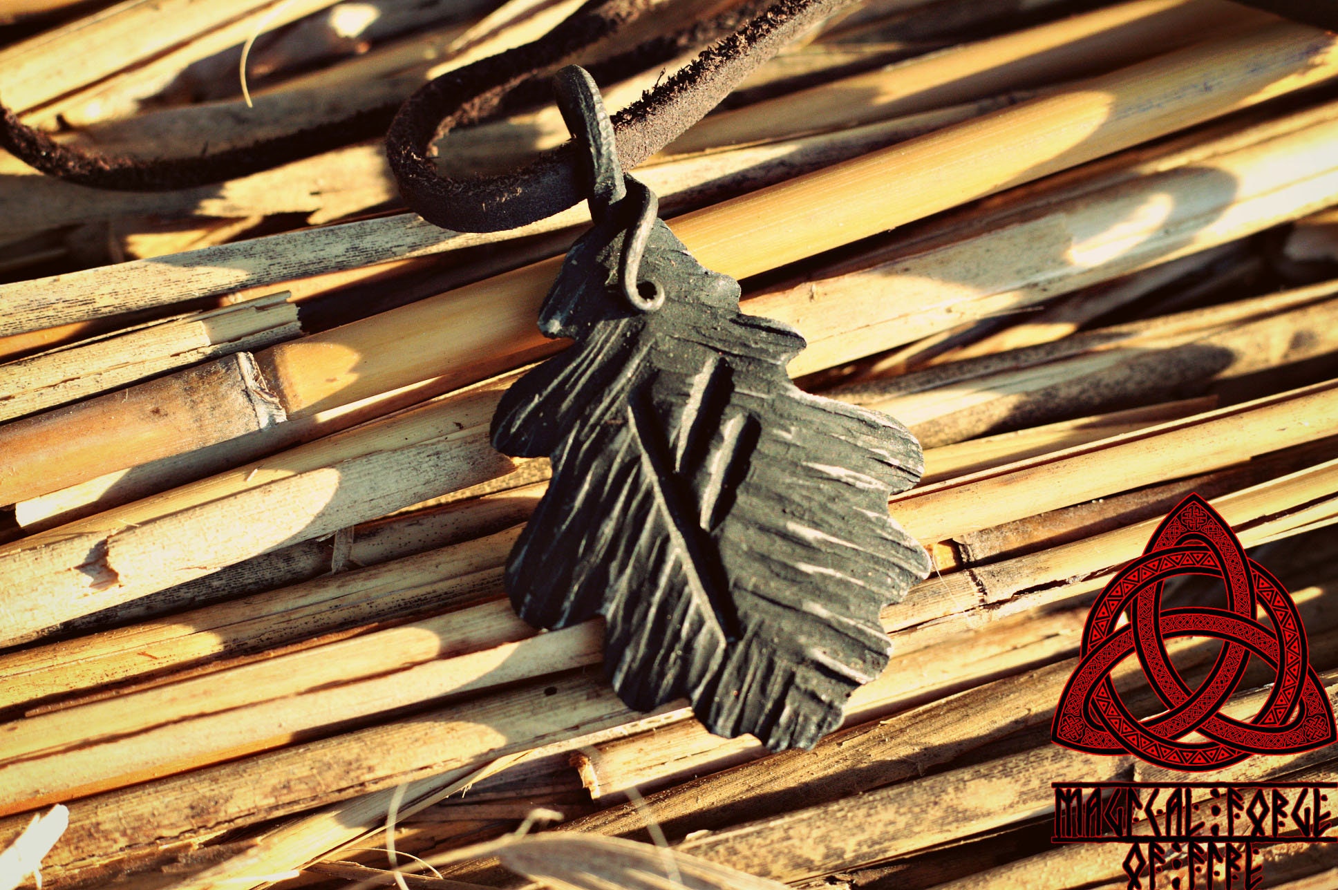 Fehu Viking Rune Forged Iron Fehu Rune Protection Necklace | Etsy