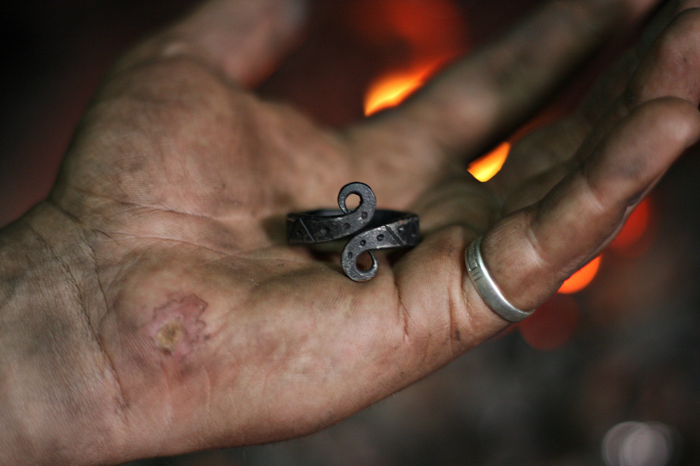 Forged Iron Ring - Etsy Australia