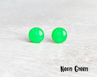 Green Neon Studs | Etsy