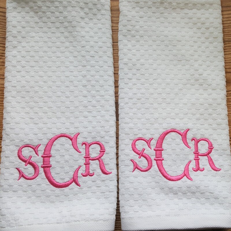 Monogram Dish Towel - Etsy