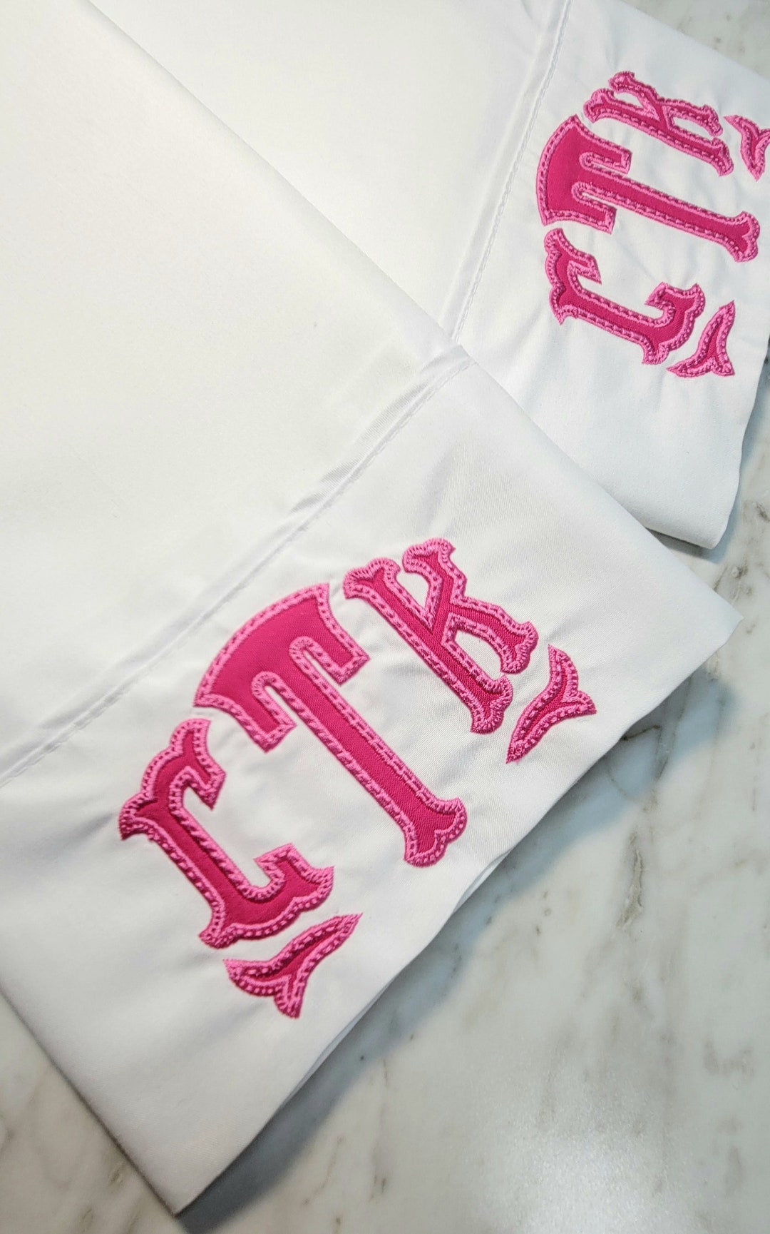 Monongrammed Standard Size Pillowcase, Personalized Pillowcase Set ...