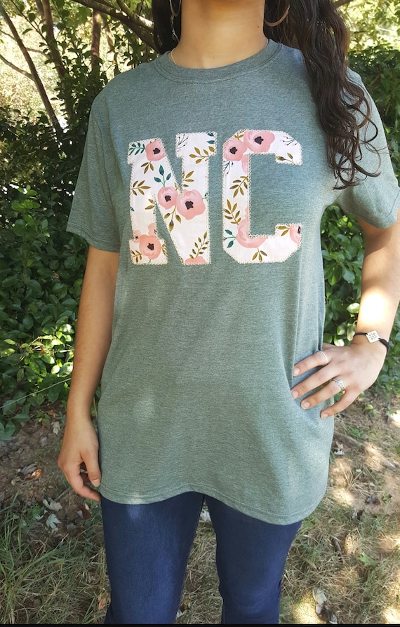 CHOOSE YOUR STATE Applique T Shirt state Abbreviation - Etsy