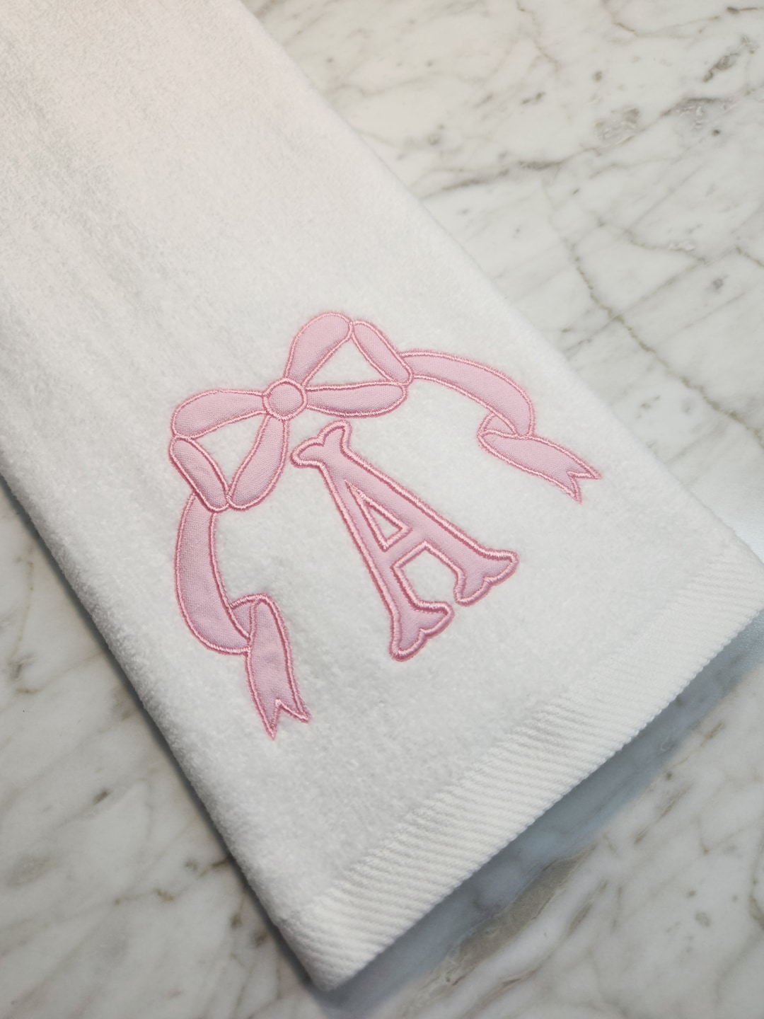Bow Applique Hand Towel- - Etsy
