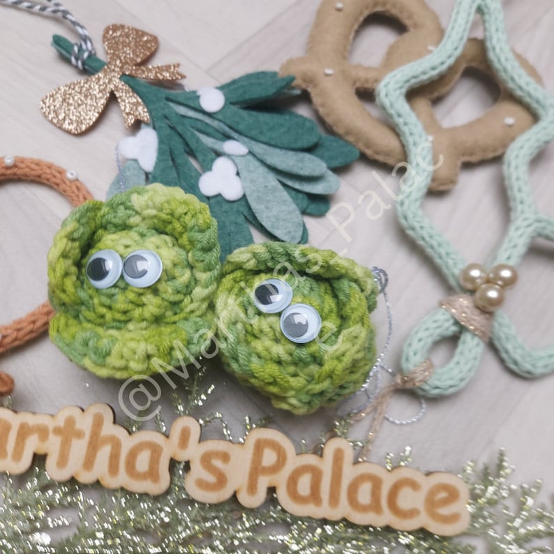 Crochet Sprout PATTERN, DIY Christmas Decorations, Handmade Bauble, Beginner Crochet, Secret ...