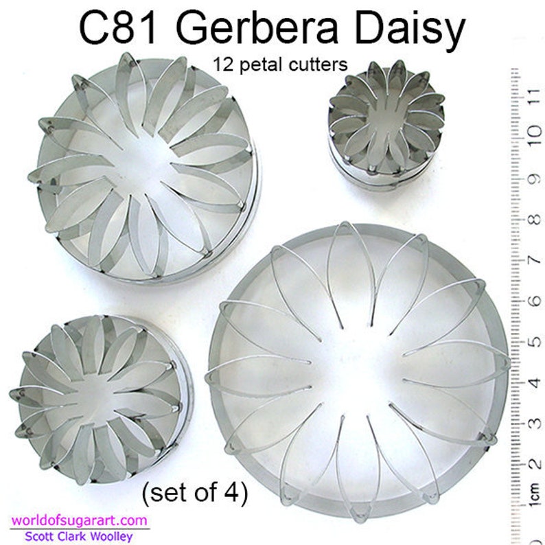 Gerber Daisy Cutter Set (12 Petal, 4 Sizes) - Etsy
