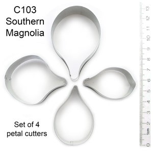Southern Magnolia Petal Cutter Set (set of 4) - Etsy