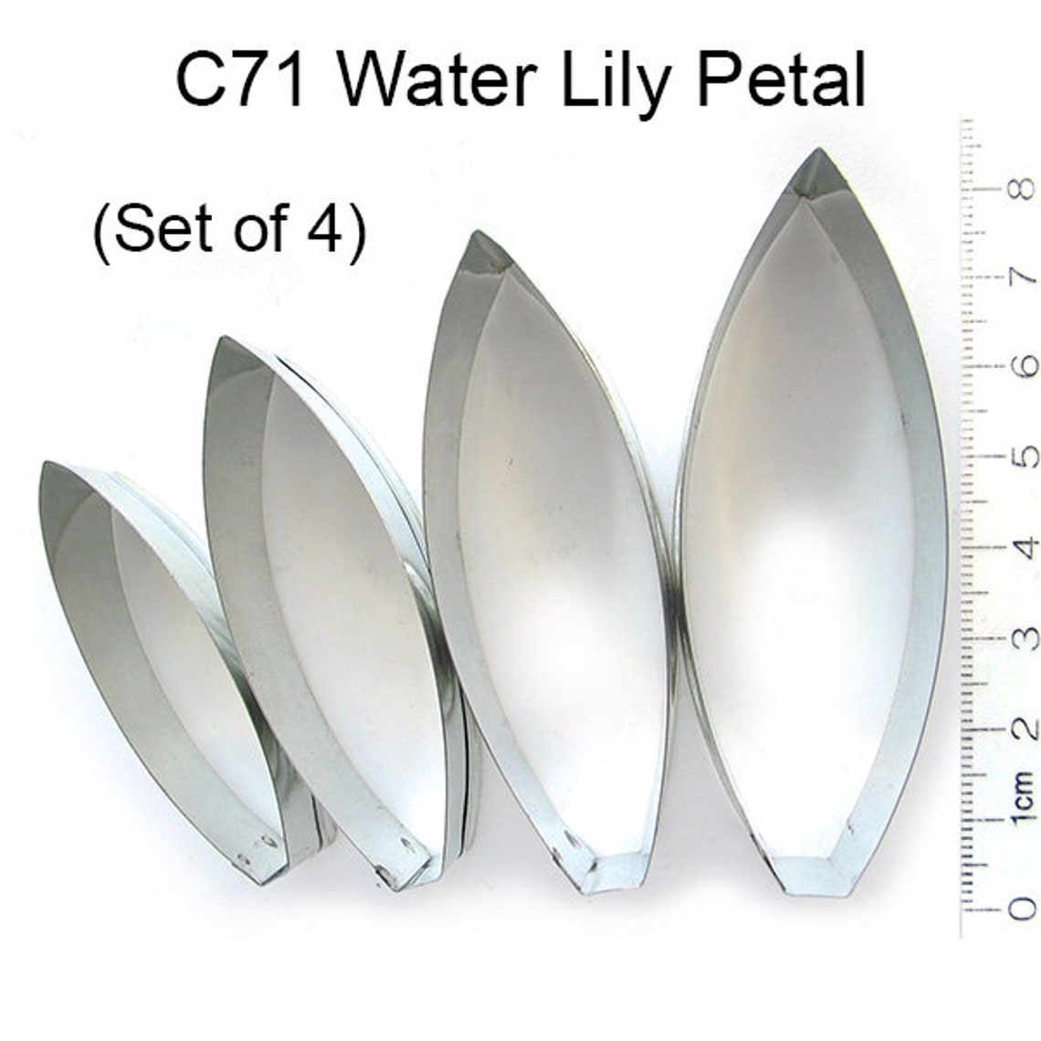 Water Lily Petal Cutters set of 4 | Etsy