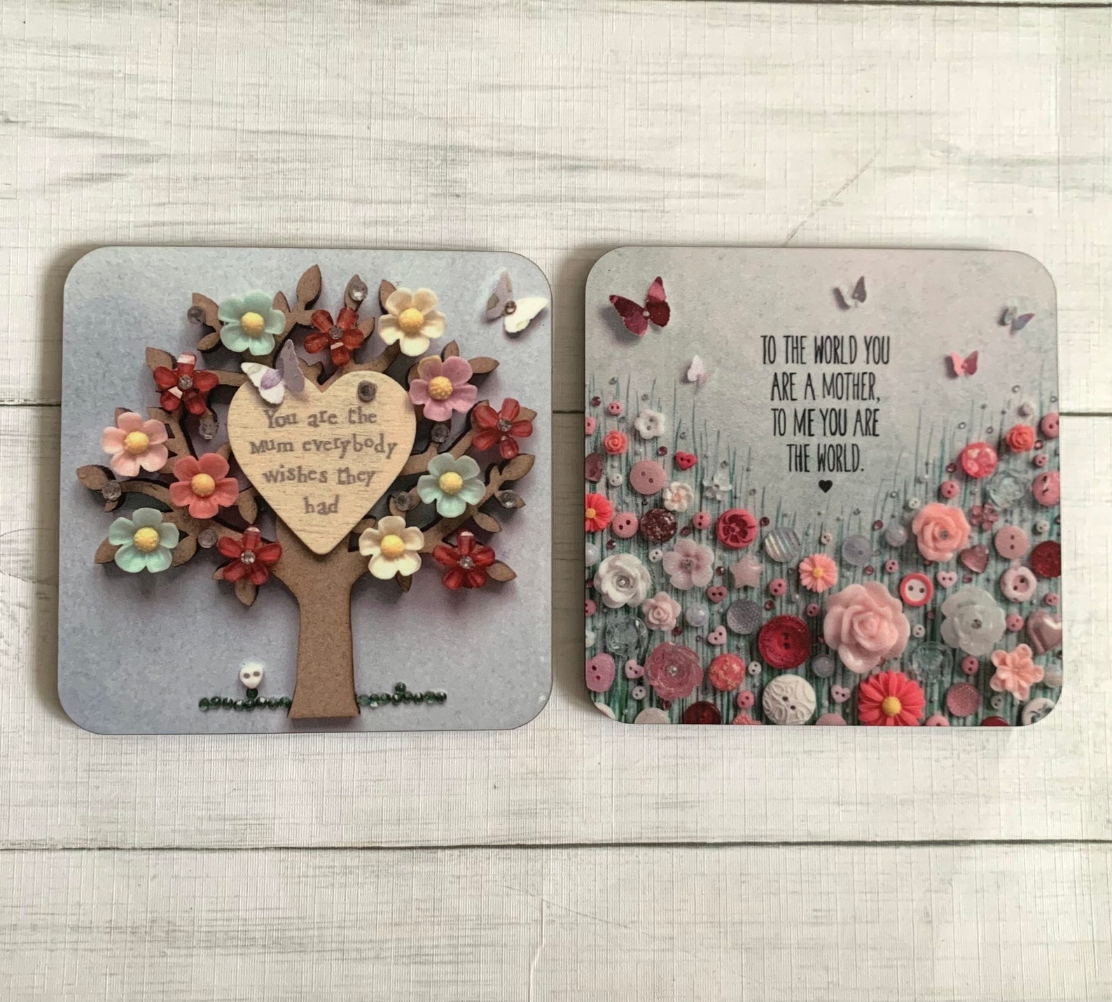 PRINTED Individual Mum Coasters Love You Mummy Coaster New | Etsy