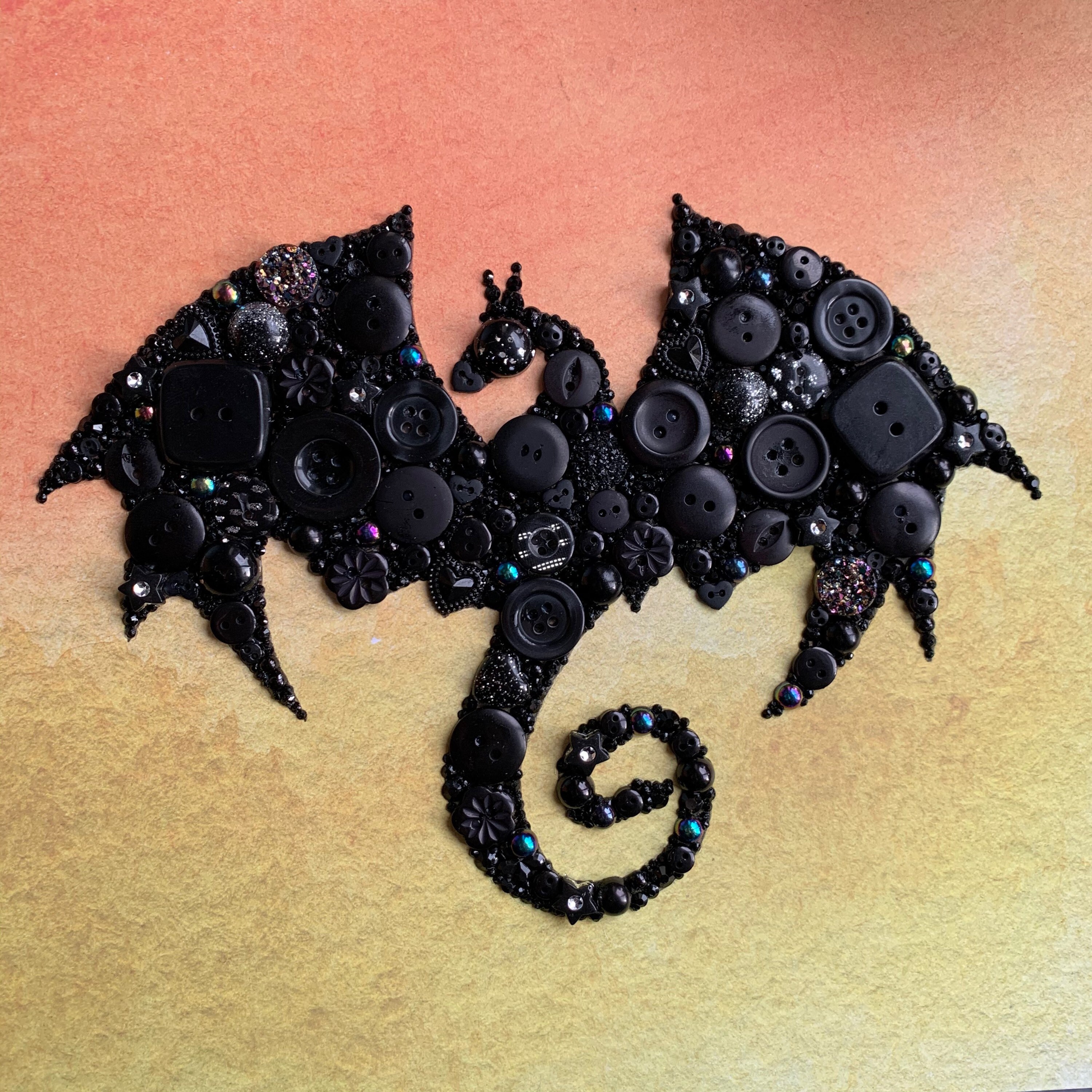 The Button Dragon Button Art Dragon Gift Dragon Wall Art | Etsy