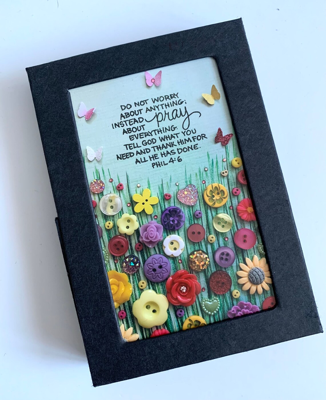 PRINTED Bible Verse Art Photo Memo Box Floral Theme Note Pad | Etsy UK