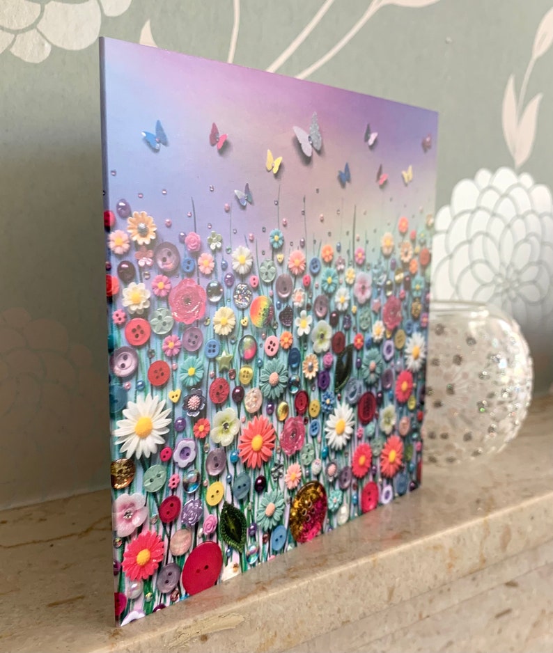 PRINTED Flower Meadow Greeting Cards Flat Printed Cards - Etsy